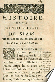 Histoire de la révolution du royaume de Siam - Tome II - Livre 6 - 01